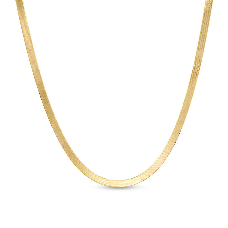 18K GOLD HERRINGBONE NECKLACE - HANDMADE IN ITALY